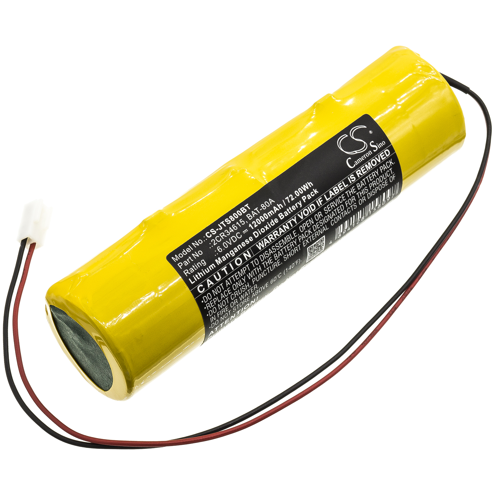 Jablotron 2CR34615, BAT-80A, JA-80A 6.0V Li-MnO2 12000mAh-72.00Wh ...