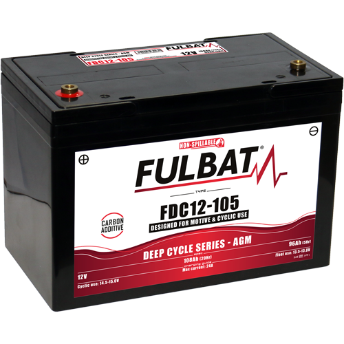 Fulbat FDC12-105 12V 108Ah AGM deep cycle battery | PATAREID.EE